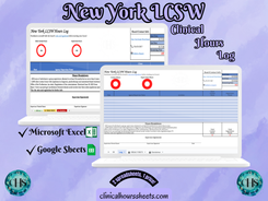 New York, LCSW Hours Tracker, Clinical Supervision Log for Master ...